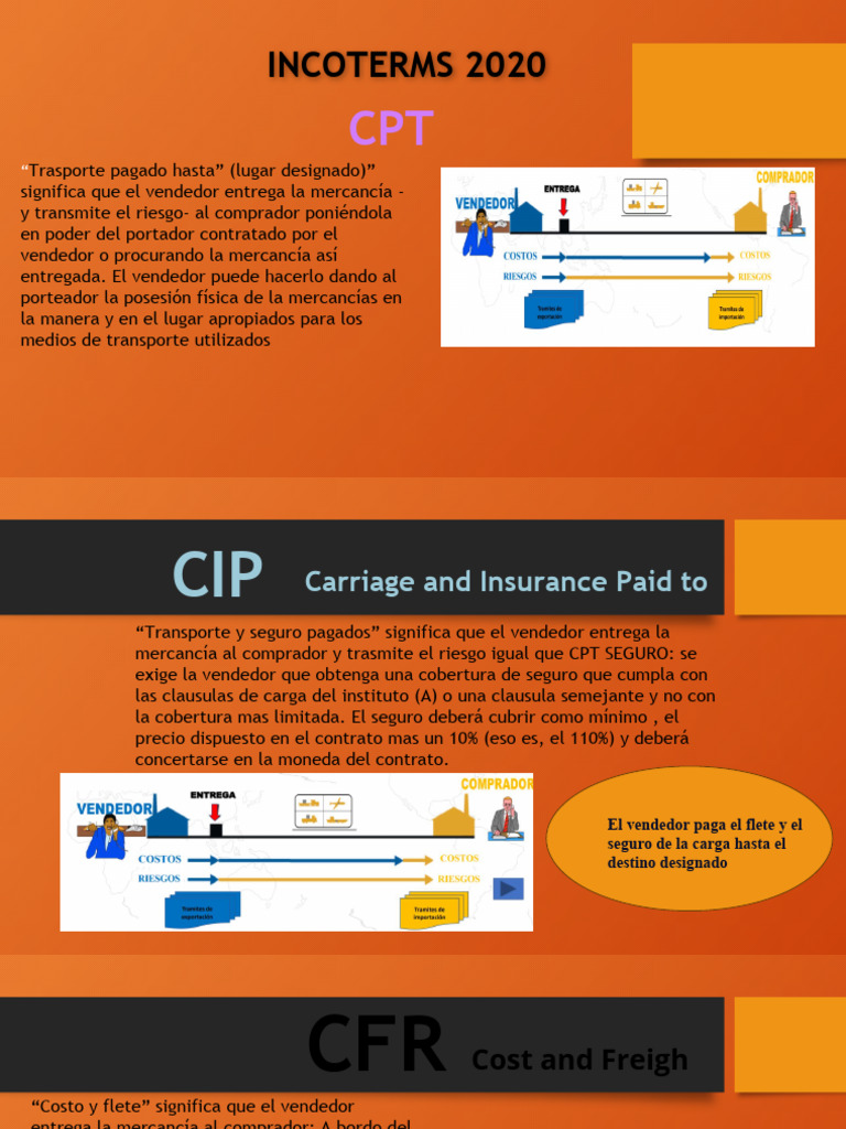 Incoterms CPT, CIP, CFR, CIF | PDF