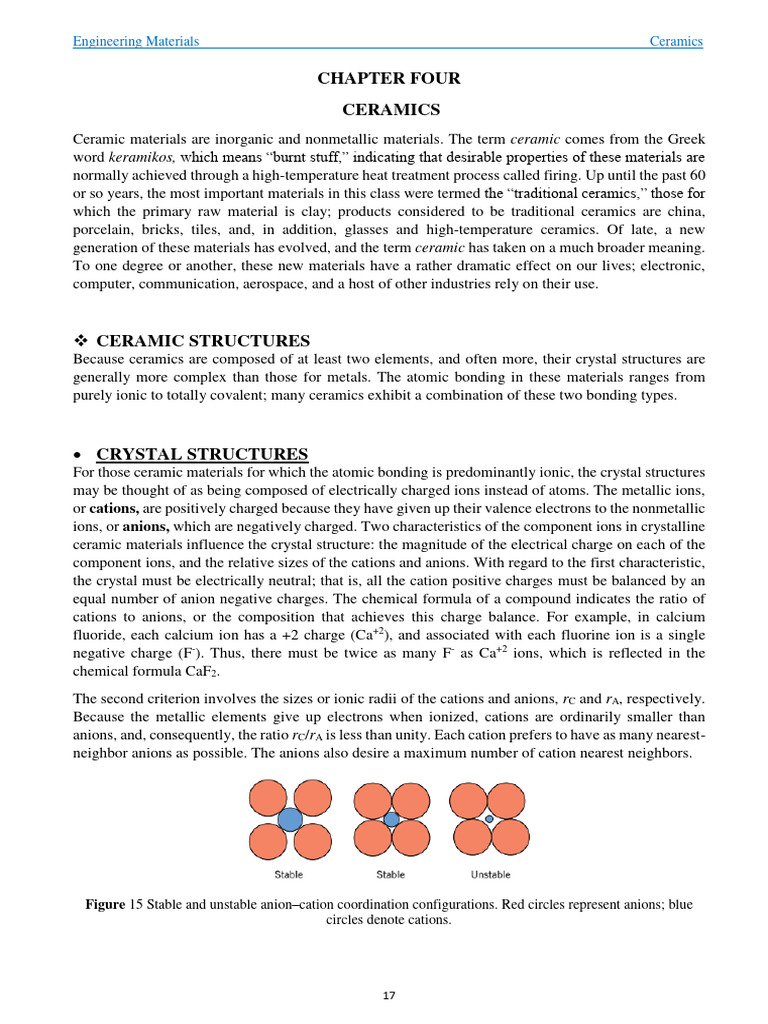 Ch4 Ceramic | PDF | Ion | Cement