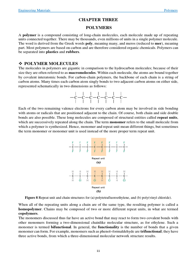 Ch3 Polymers | PDF | Polymers | Deformation (Engineering)