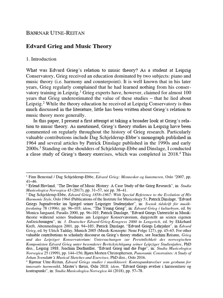 Grieg's Journey Through Music Theory | PDF | Opus Number | Music