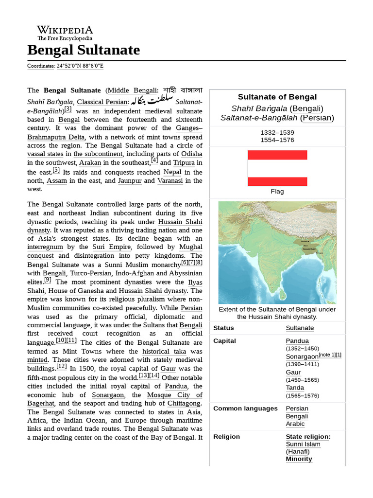 Bengal Sultanate | PDF
