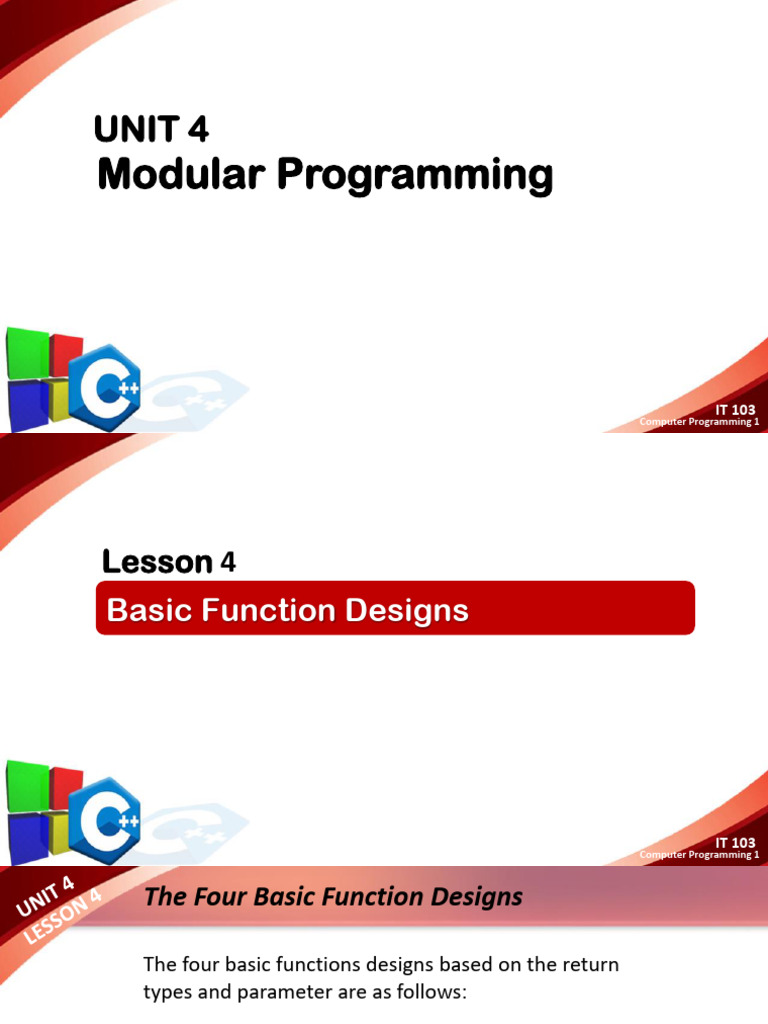 A Lesson4-Basic-Function-Designs | PDF