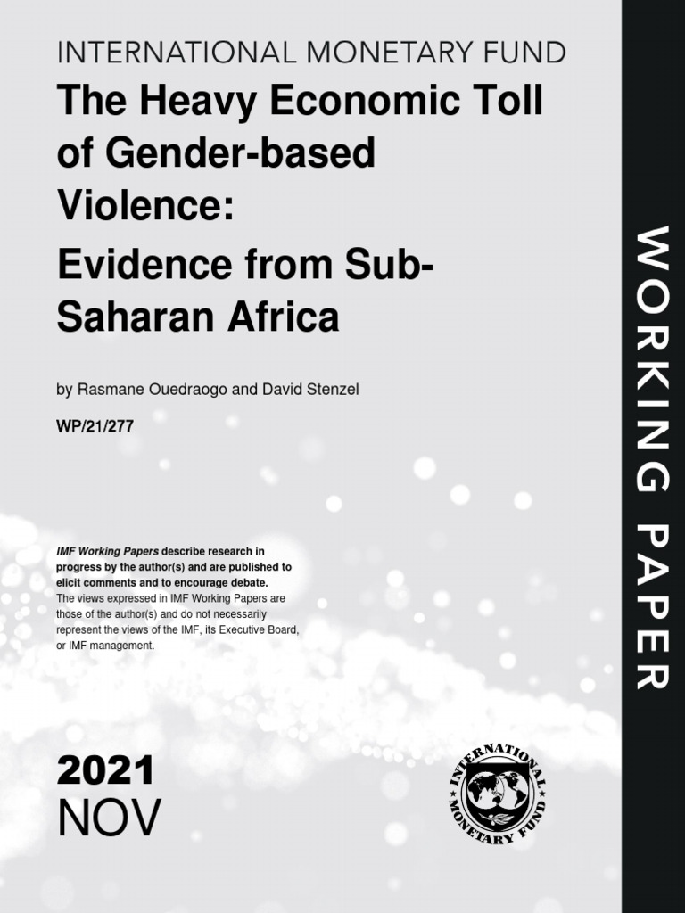 The Heavy Economic Toll Of Gender Based Violence Evidence From Sub