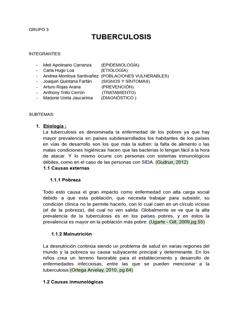 TUBERCULOSIS | PDF | Tuberculosis | Mycobacterium