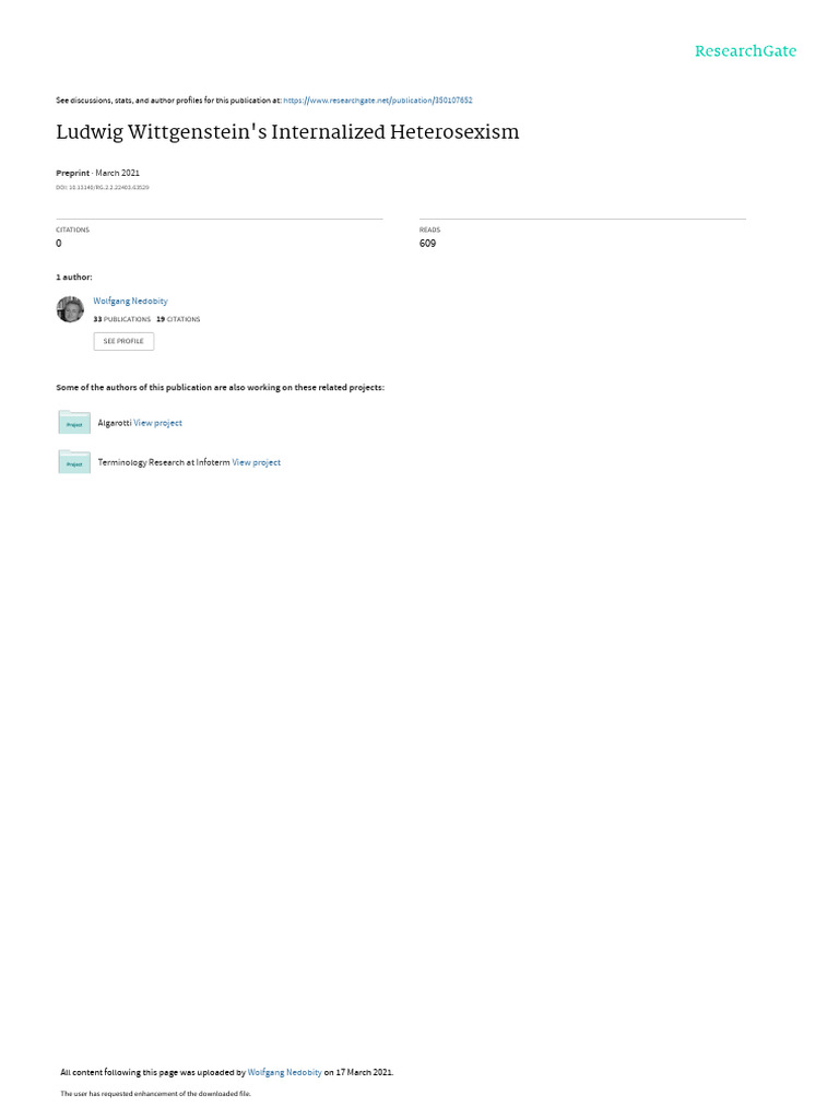 Wittgenstein Article Pdf Ludwig Wittgenstein