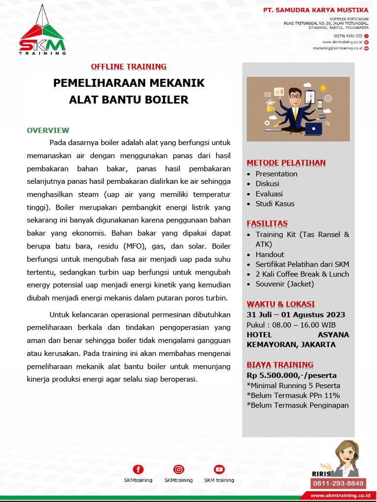 Pemeliharaan Mekanik Alat Bantu Boiler | PDF | Teknologi & Rekayasa