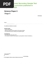 Science Stage 8 Sample Paper 1 - tcm143-595703 | PDF | Asteroid | Atoms