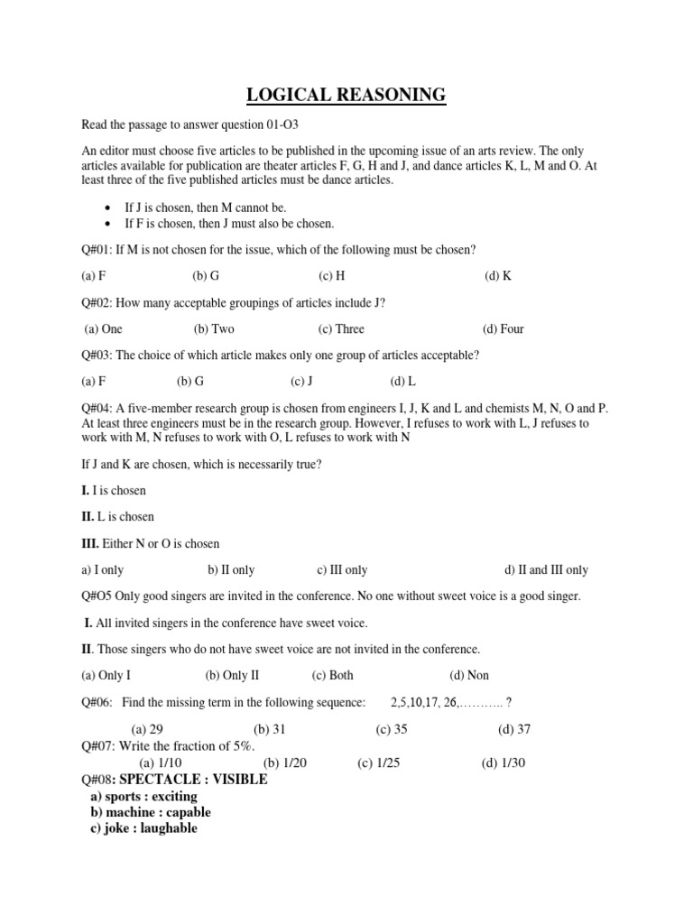 Logical Reasoning | PDF | Logic