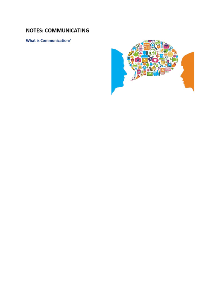Notes Communicating | PDF | Communication | Nonverbal Communication