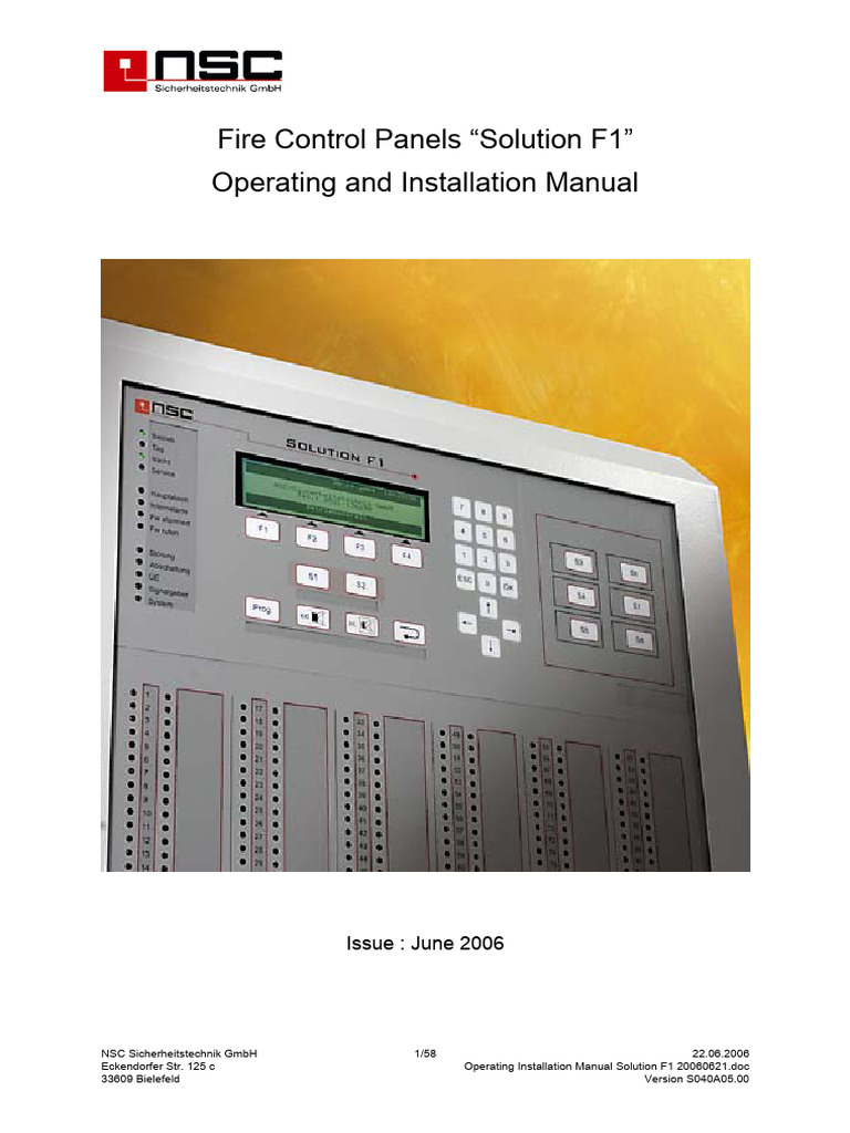 NSC Solution F2 Manual Instalador F1 | PDF | Menu (Computing) | Detector (Radio)