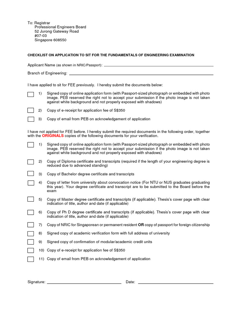 Checklist For FEE | Download Free PDF | Academic Degree | Thesis