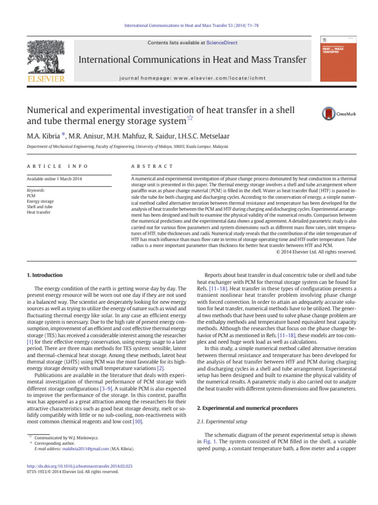 Article - 2014 - Kibia Et Al. - Numerical and Experimental ... Article - 2014 - Kibia Et Al. - Numerical and Experimental ...