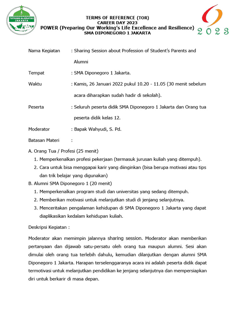TOR Sharing Session OT&A-Career Day 2023 | PDF