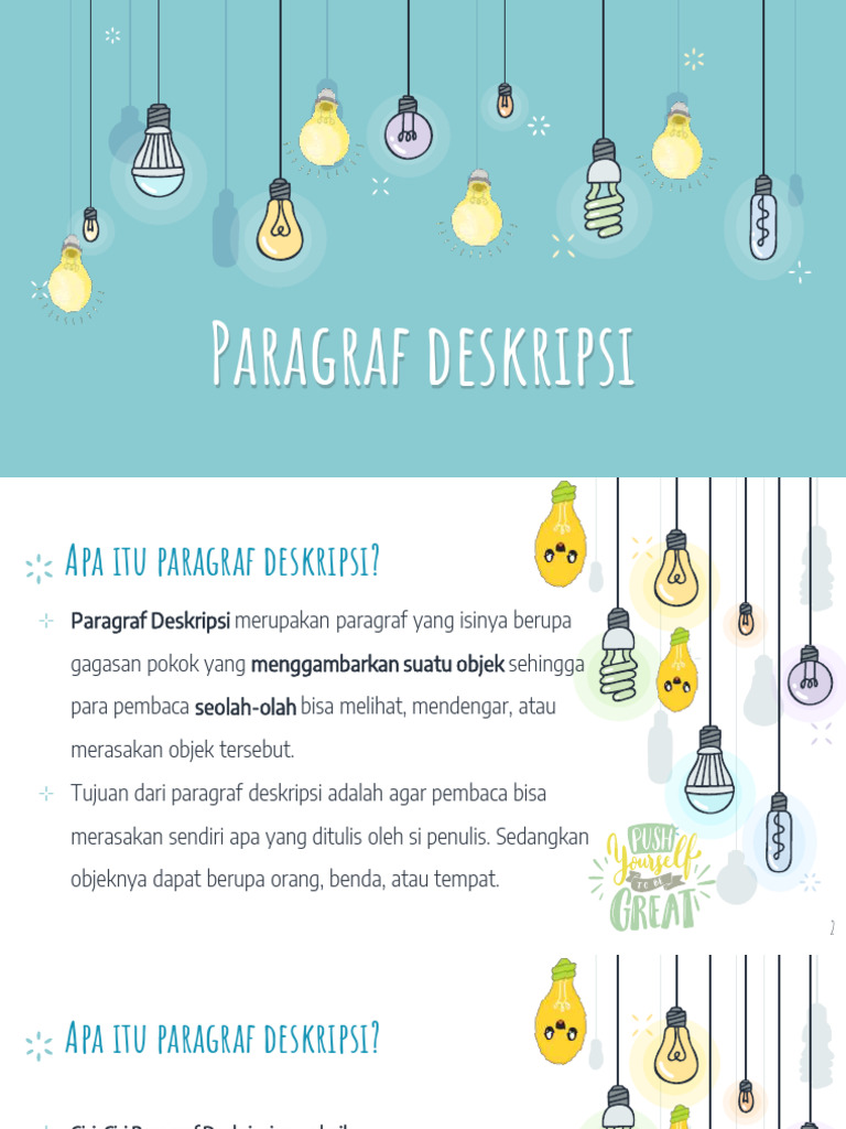 Paragraf Deskripsi & Paragraf Argumentasi | PDF