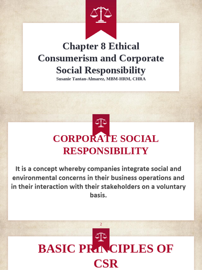 Chapter 8 Ethical Consumerism and Corporate Social Responsibility | PDF | Corporate Social ...