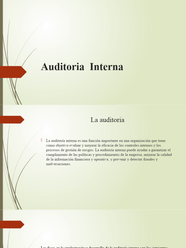 Auditoria Interna | PDF | Auditoría | Ciencia de sistemas