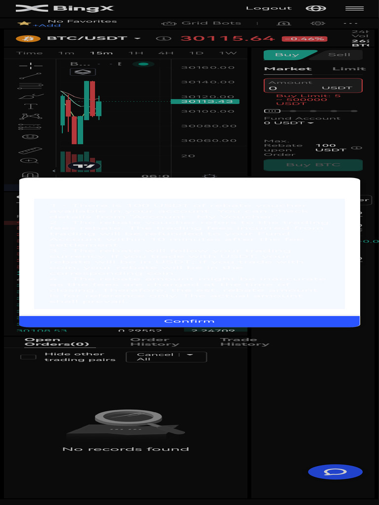 $0 USD Live Price Buy Sell BTCUSDT With BingX Spot Trading Exchange | PDF | Tax Refund | Bitcoin
