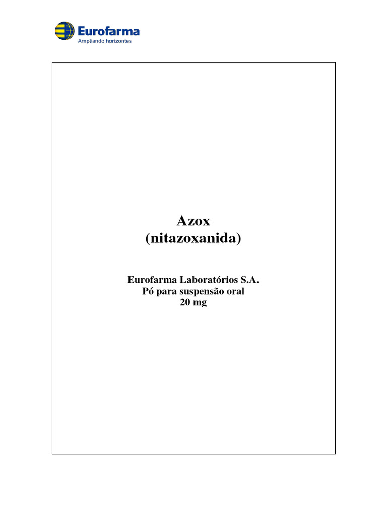 Azox 20mg Po para Suspensao Oral Com 45 ML Manual | PDF | Doenças e ...