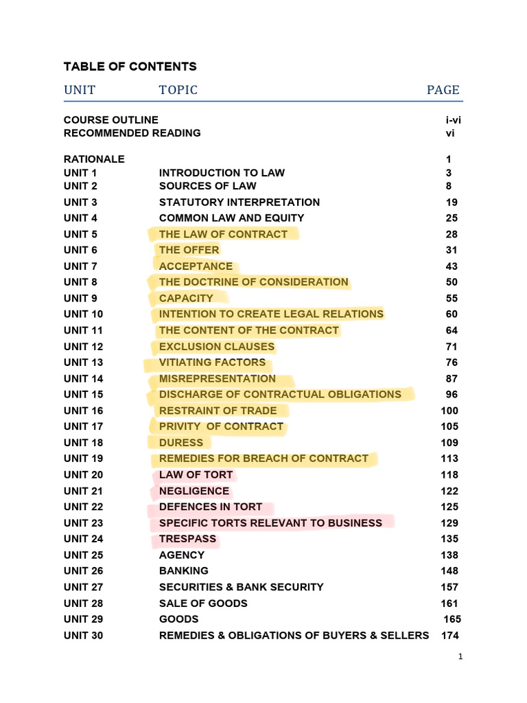 7) Cbu - New Introdcution To Law of Contract 2023 | PDF | Precedent | Bill (Law)