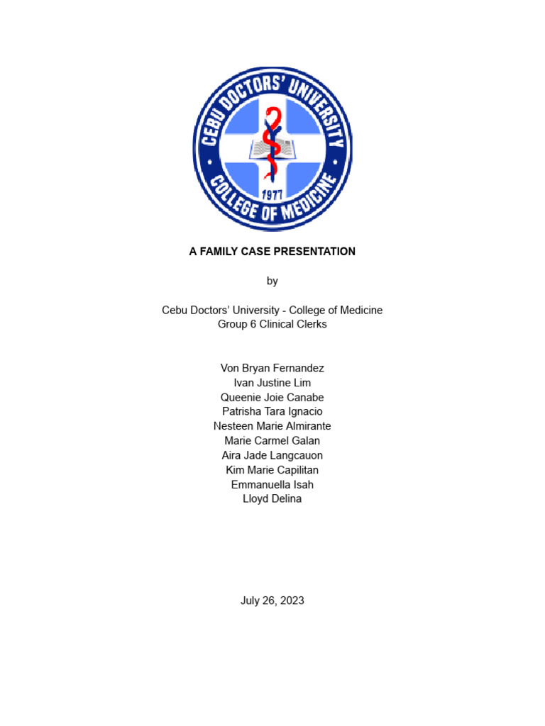 Zarco Family Case Study Analysis | PDF | Clinical Medicine | Medical ...