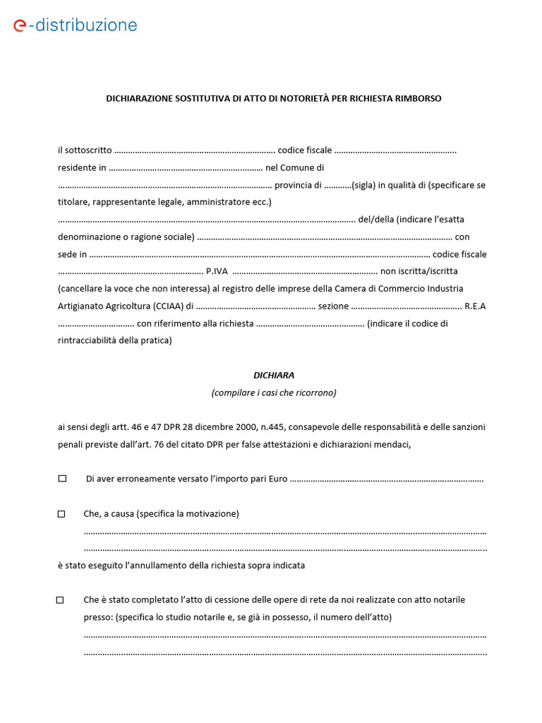 Modulo Rimborso Rev01 | PDF