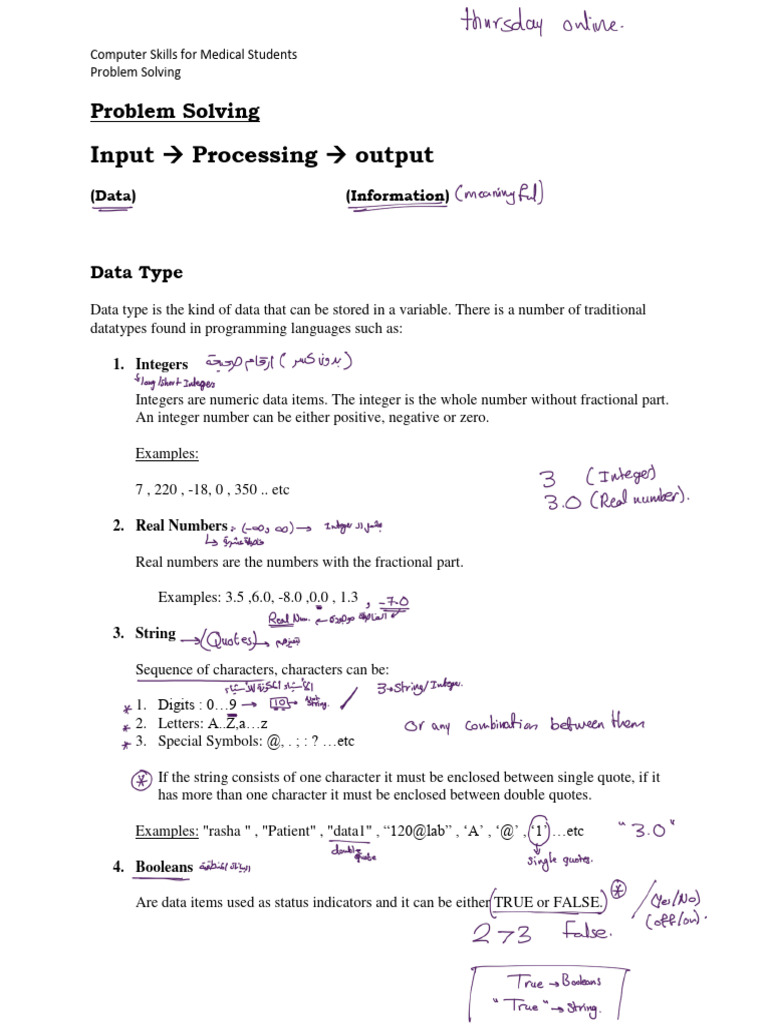 Problem Solving Part1 | PDF | Data Type | Programming