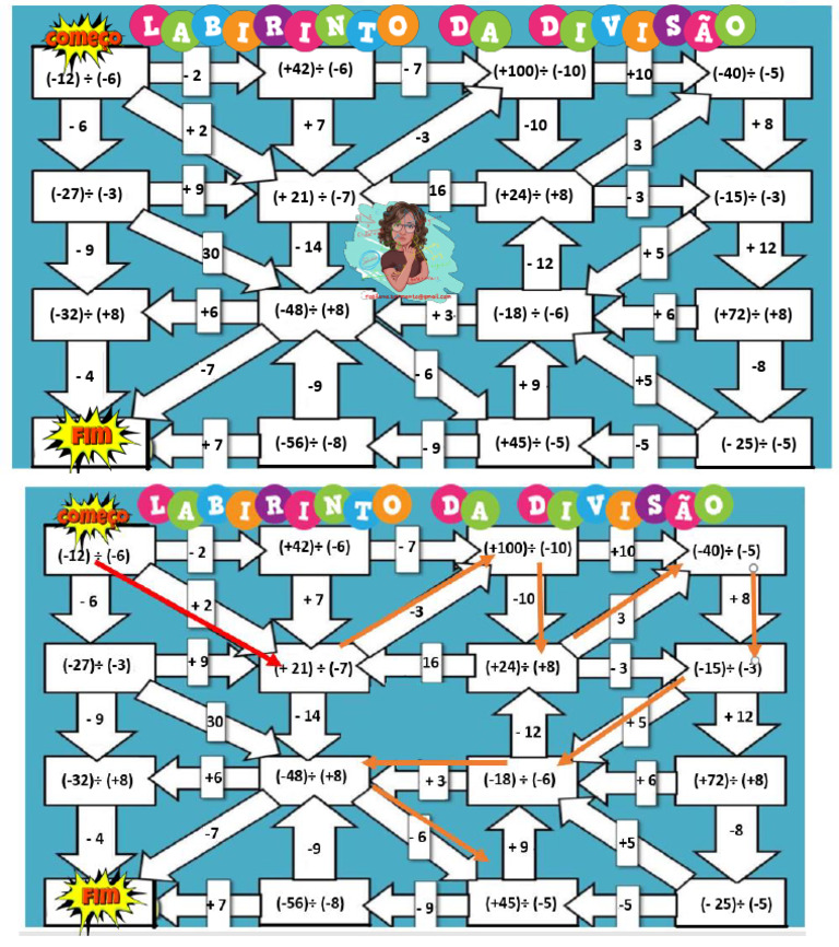 Labirinto Da Divisão | PDF | Métodos e Materiais de Ensino