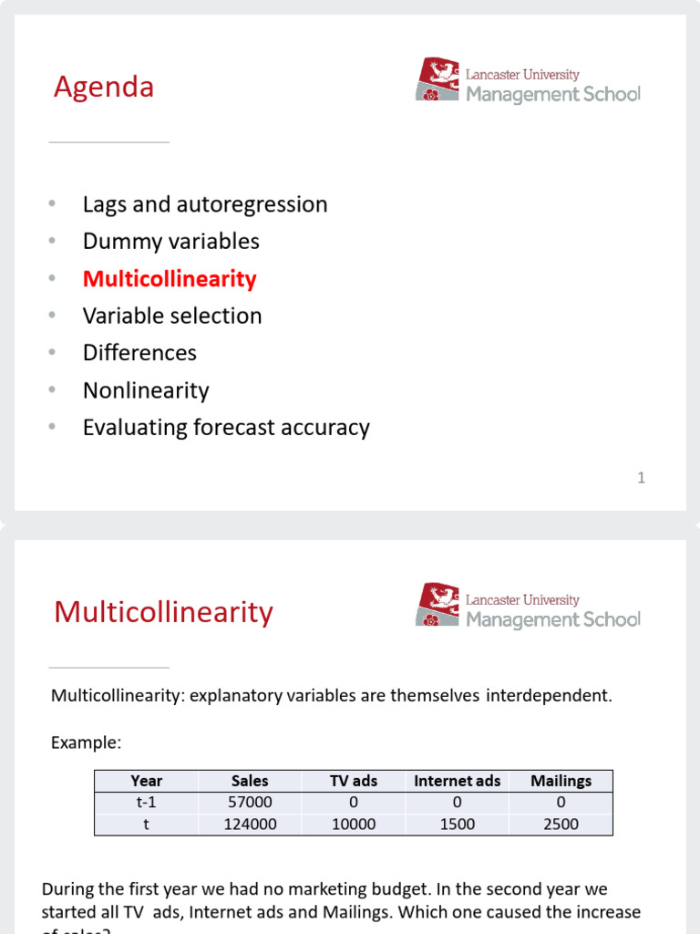 MSCI570 - Lecture 8 - Advanced Regression Analysis 2022 Part 2 | PDF ...