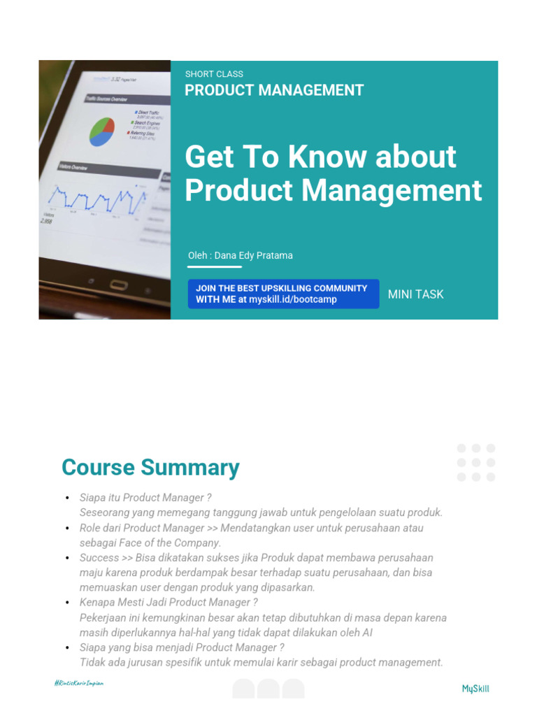 Mini Task Intro To Product Management - Dana Edy Pratama | PDF | Karier & Perkembangan | Bisnis