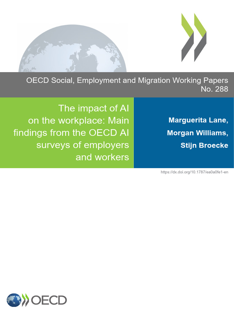 OECD - The Impact of AI On The Workplace Survey | PDF | Employment | Artificial Intelligence