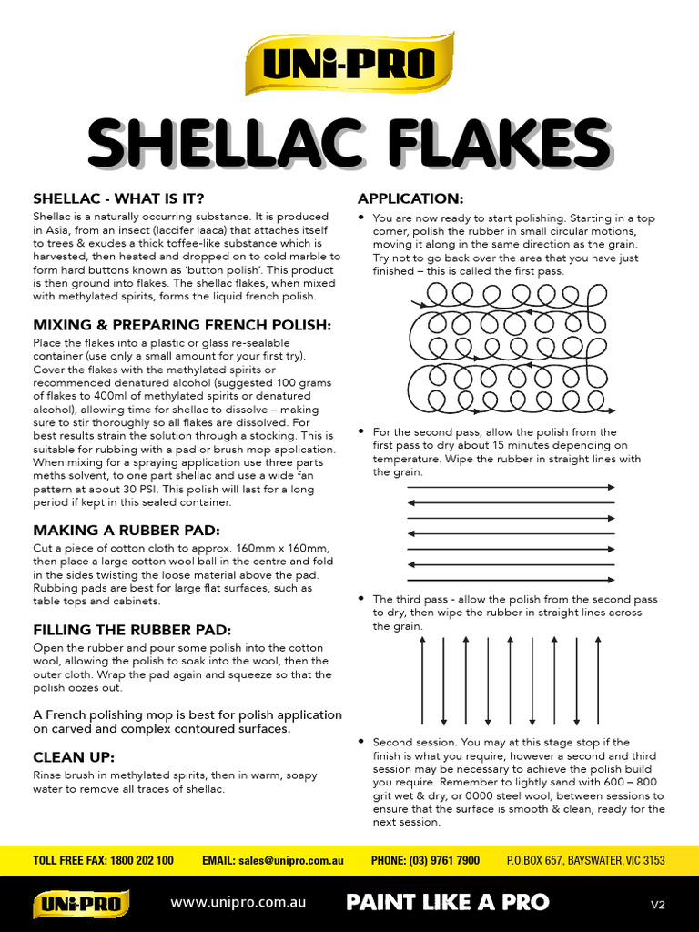 French Polishing with Shellac Flakes Guide | PDF | Humidity | Industrial Processes