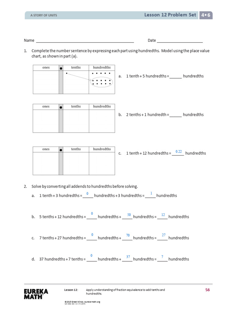 g4 - m6 - L12 - Problem - Set | PDF | Mathematics | Arithmetic