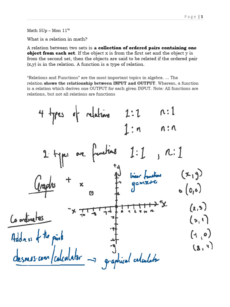 Understanding Relations in Math | PDF