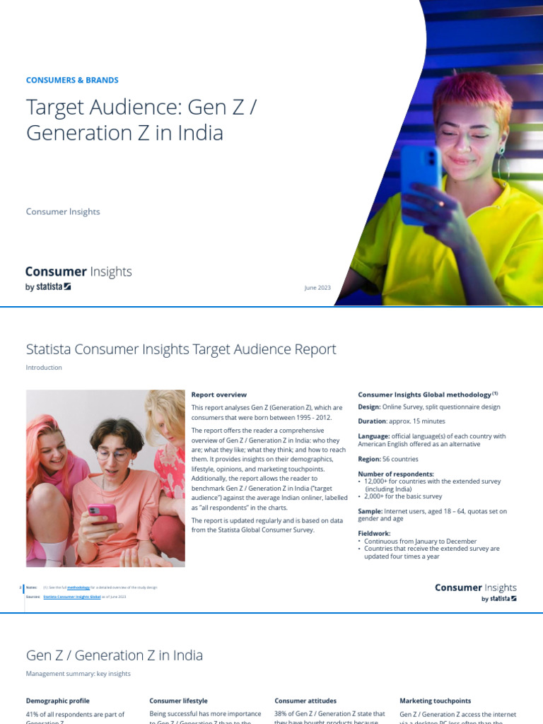 Study Id118745 Target Audience Gen Z Generation Z in India | PDF | Cost ...