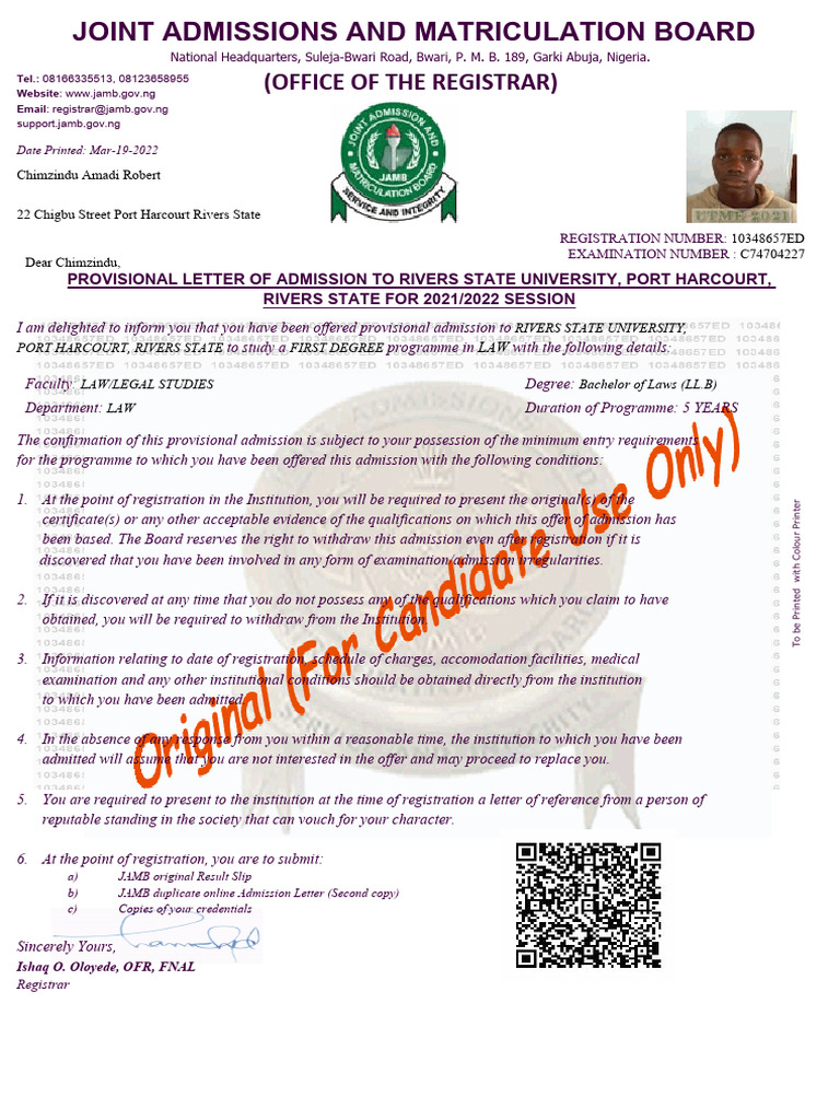 Provisional Admission to RSU Law Program | PDF | Academic Degree | Educational Stages