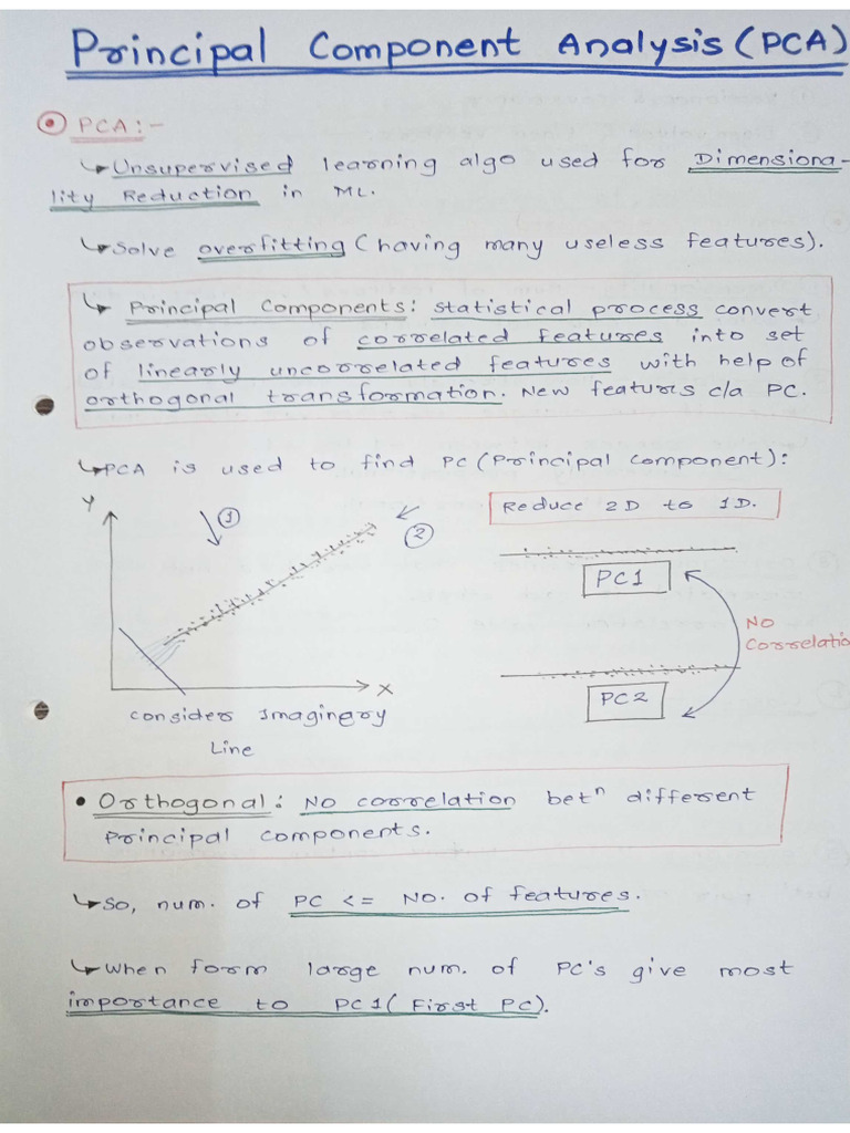 Pca Handwritten | PDF