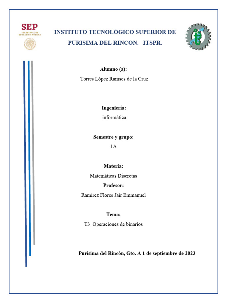 Portada Tecnm | PDF