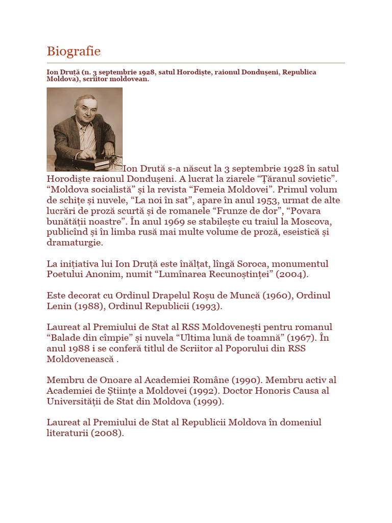 Ion Druta | PDF