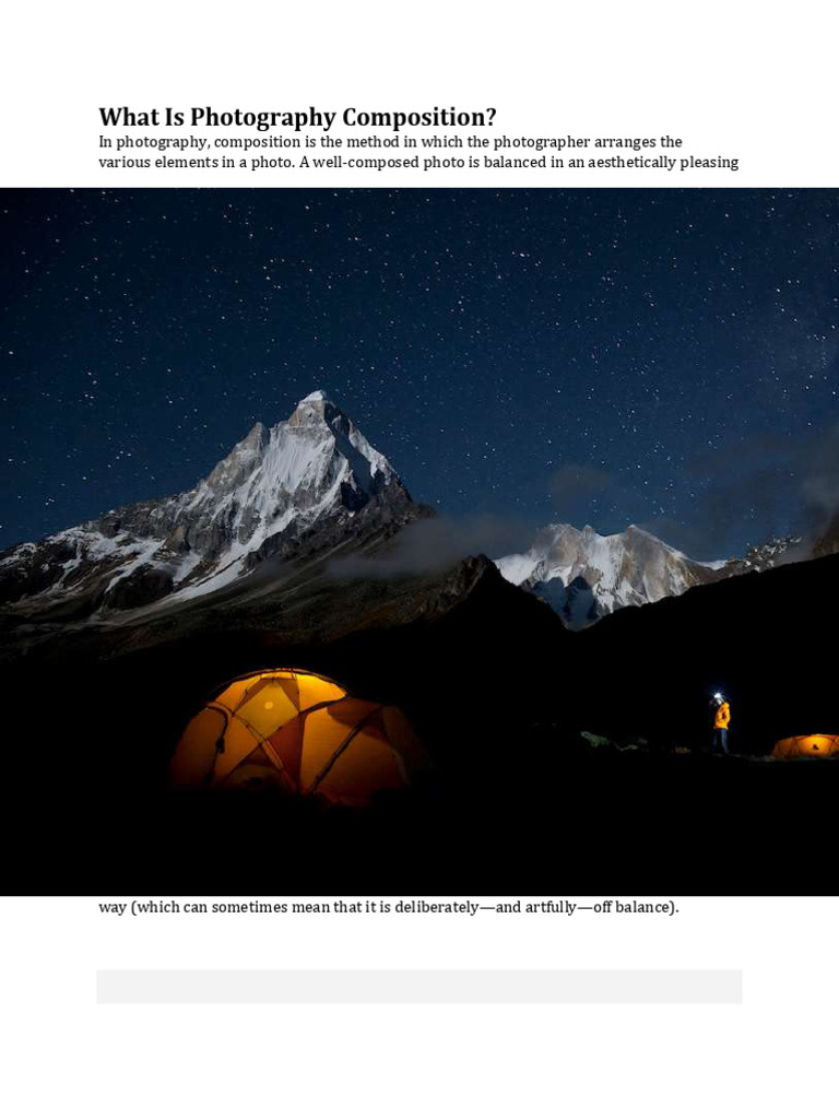 Principles of Photography Composition | PDF | Composition (Visual Arts ...