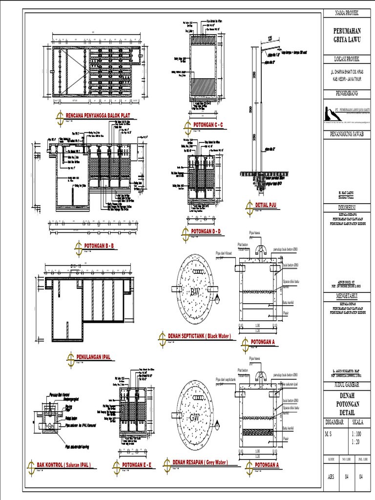 04.detail Ipal, Bak Kontrol Pju | PDF