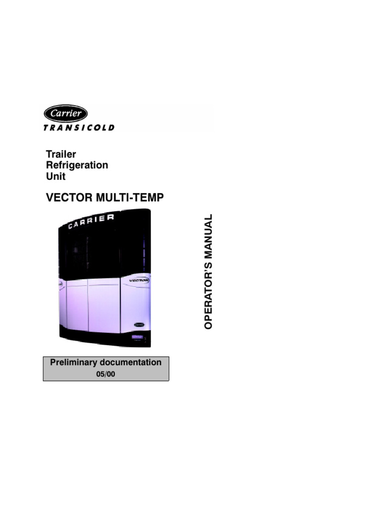 Carrier Vector Multi-Temp Operator-S Manual | PDF