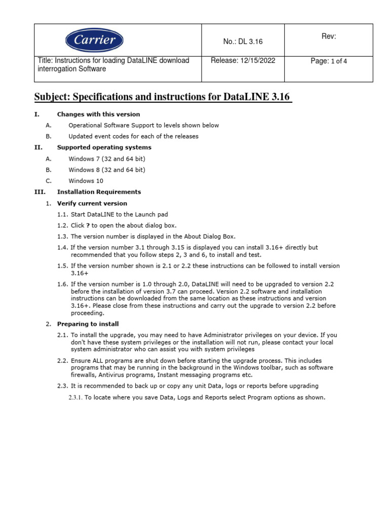 DataLINE 3 16 PDF Zip File Format Windows 10