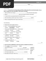 EC - A1P - Language Test 7B | PDF