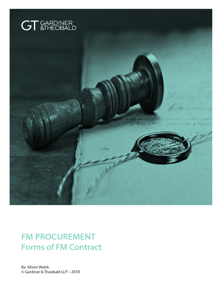NEC 4 Rocurement Forms of FM Contract 2018 | PDF | Business | Private Law