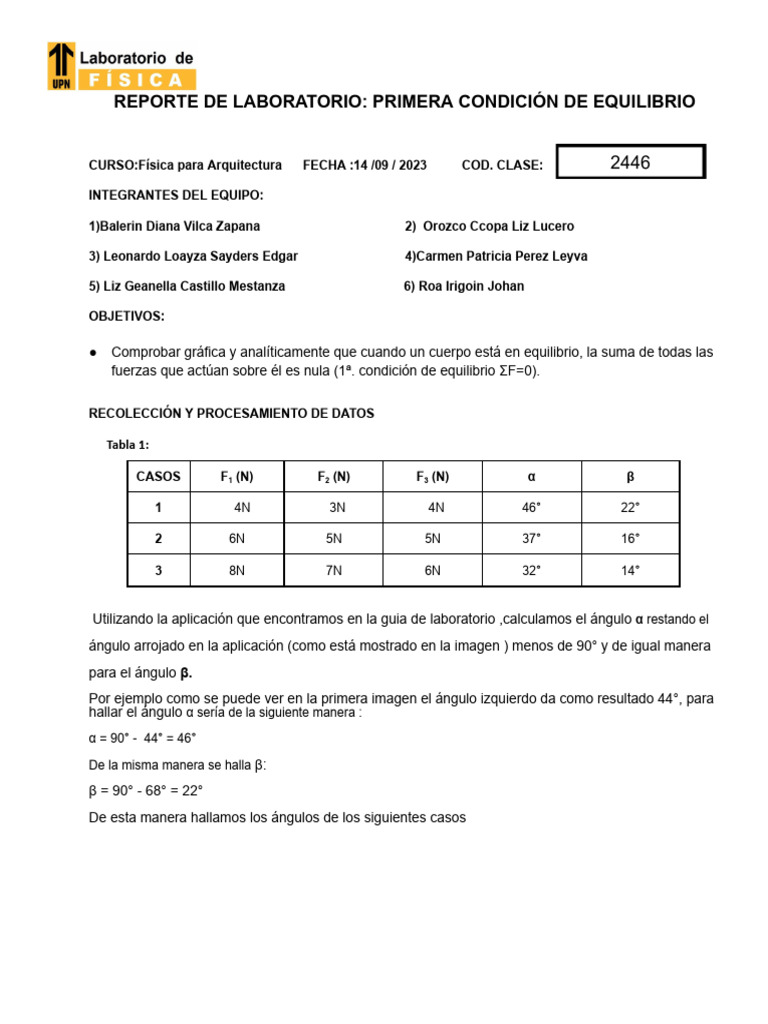 Reporte Lab Fisiarq s05 1ce | PDF | Vector Euclidiano | Funciones trigonométricas