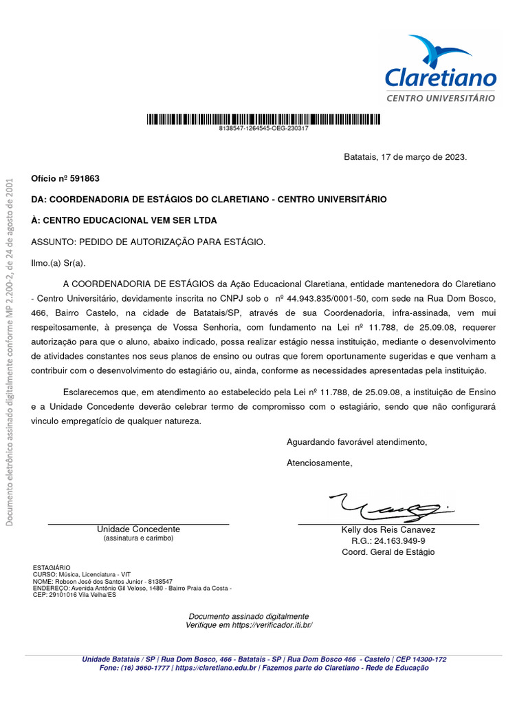 197 CREF - OficioConvenio | PDF