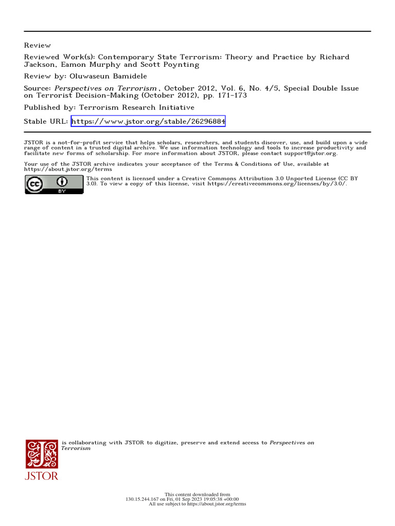 Contemporary State Terrorism Theory and Practice | PDF | Hezbollah | Kuwait