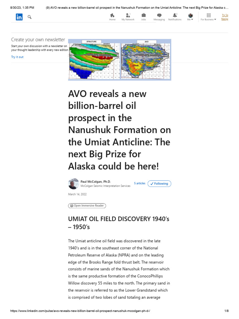 AVO Reveals A New Billion-Barrel Oil Prospect in The Nanushuk Formation ...