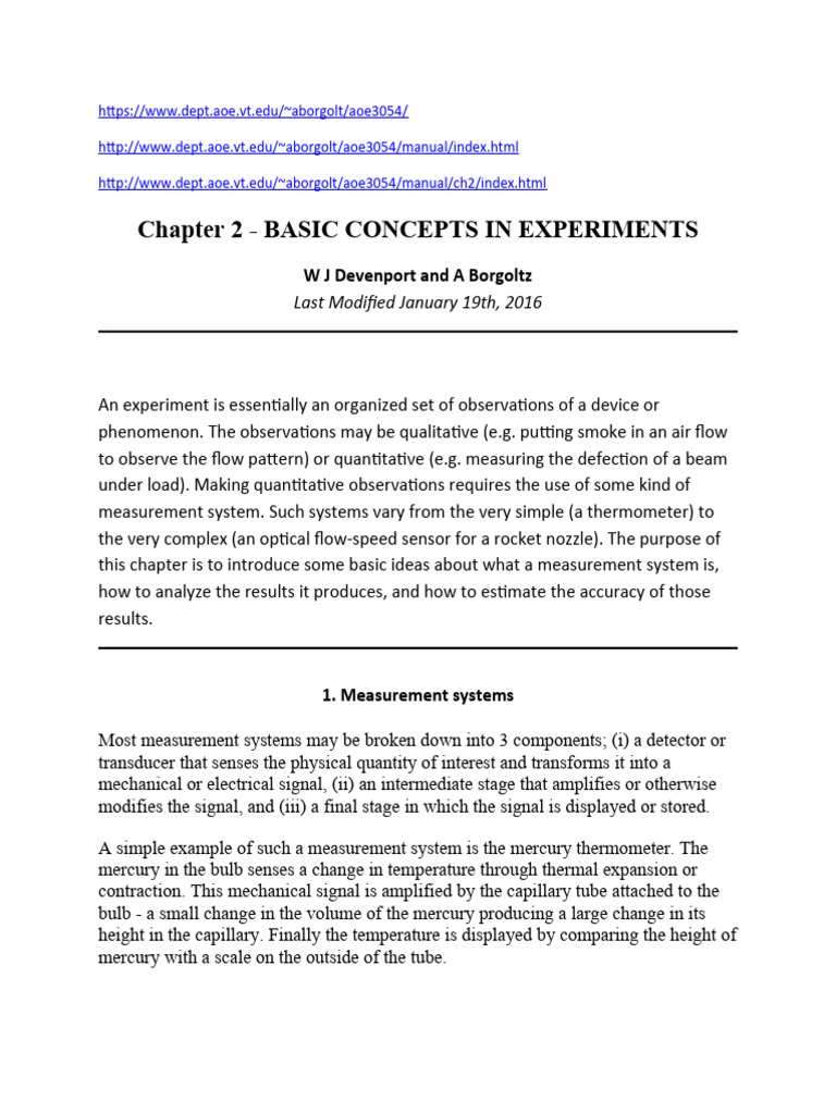 AOE3054-Chapter 2-Experiment Method | PDF | Histogram | Standard Deviation