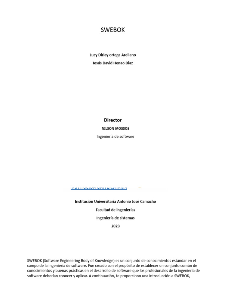 SWEBOK | PDF | Software | Ingeniería de software